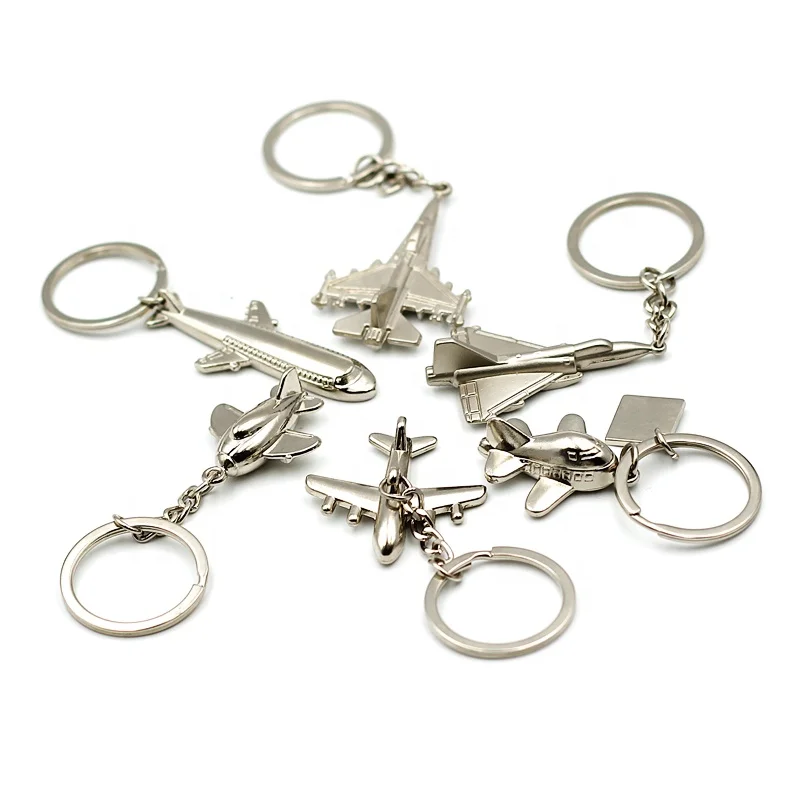 New Products Metal 3d Aircraft Fighter Plane Keychains Air Bus Airliner ...