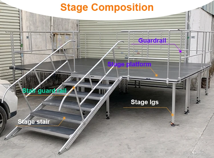 8x8 Drum Riser - Elevate Your Music Performance Stage