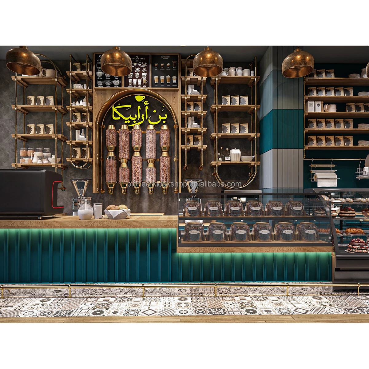 High End Bar Counter for Coffee Shop and Cafe Interiors