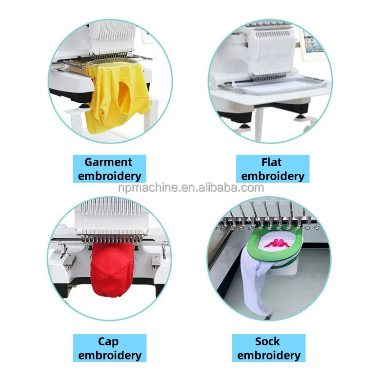 Single Head Embroidery Machine 12 Heads Computerized Embroidery and ...