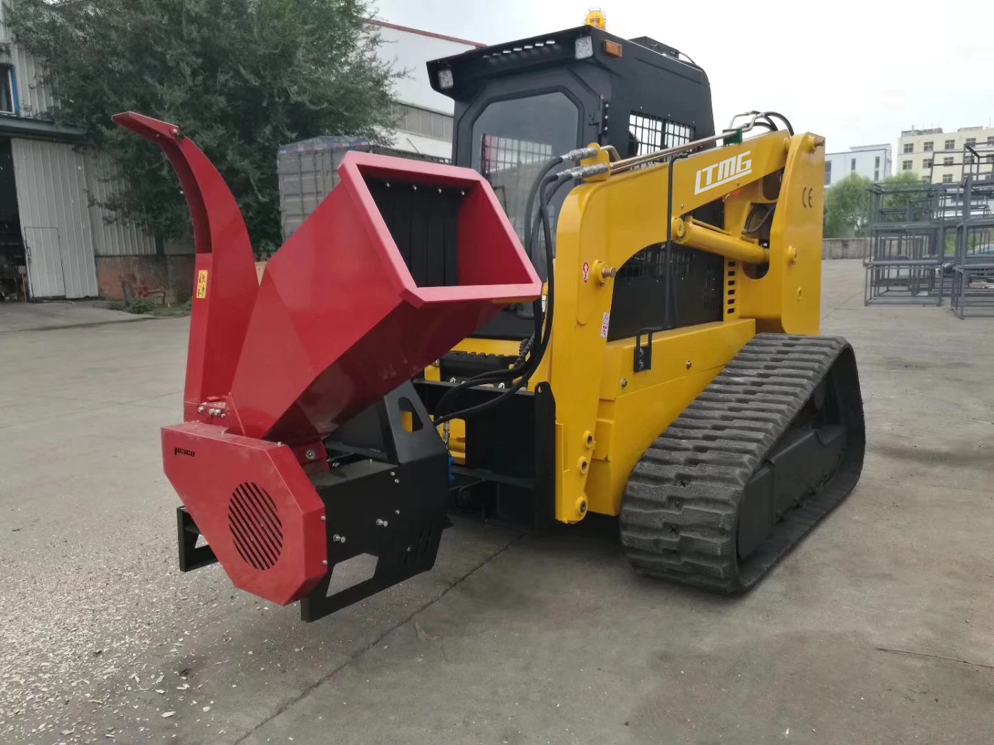 Ltmg Loader 1050kg Wheel Track Skid Steer Loader With Mulcher Trencher ...
