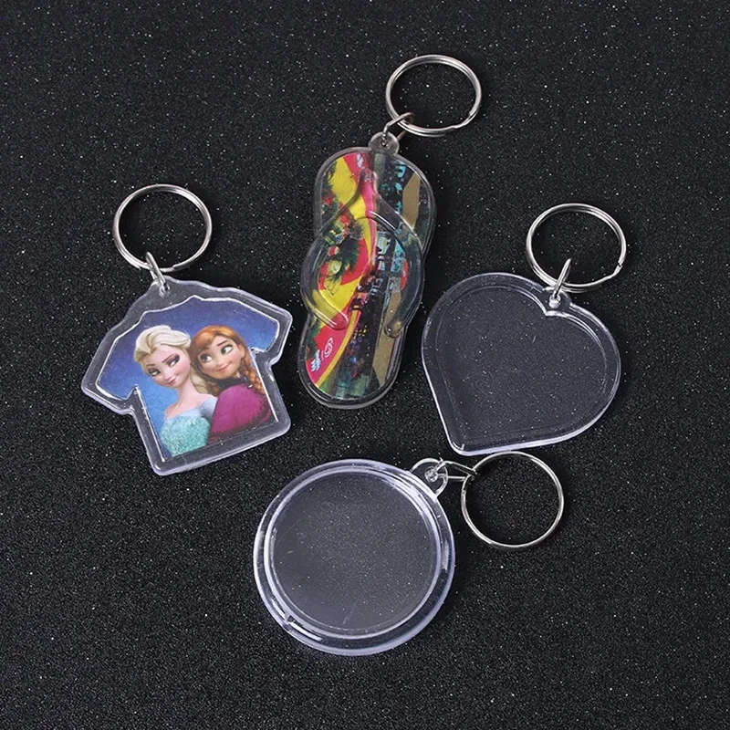 Diy Transparent Blank Acrylic Insert Photo Picture Frame Keyring ...