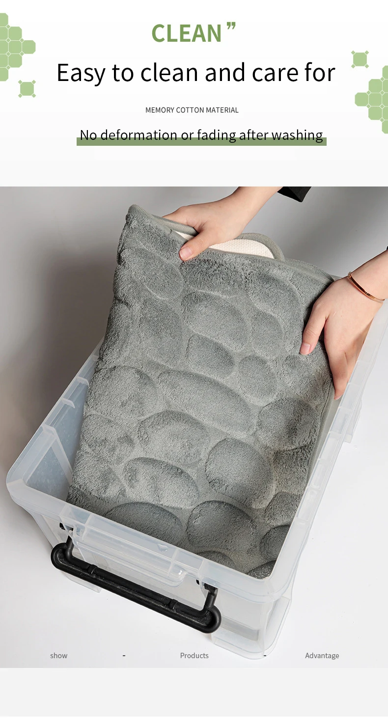 Custom Memory Foam Bath Mat For Bathroom Non Slip Bath Rug Soft And ...