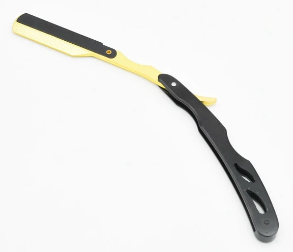 Alibaba.com: Black Gold Metal Barber Razor Kit with Double Edge Blade ...