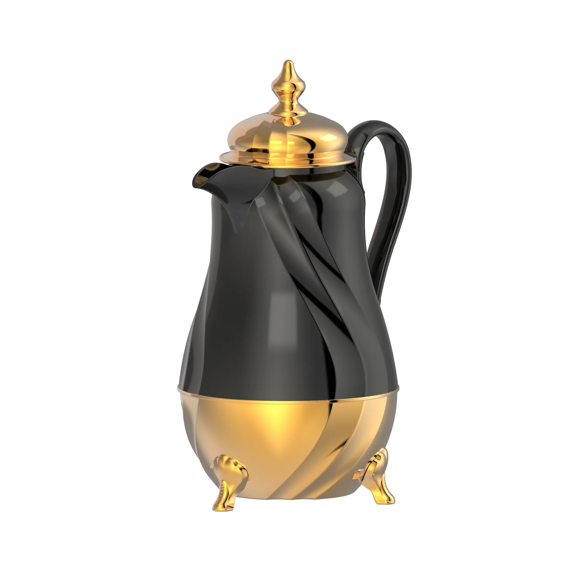 Promotional Arabic Coffee Pot Gold Coating Tea Jug With Bright ...