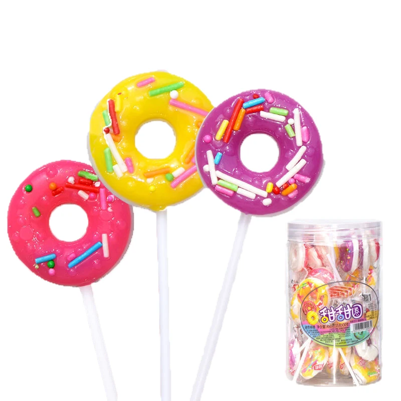 Factory Customized Novelty Donut Shaped Fruity Hard Candies