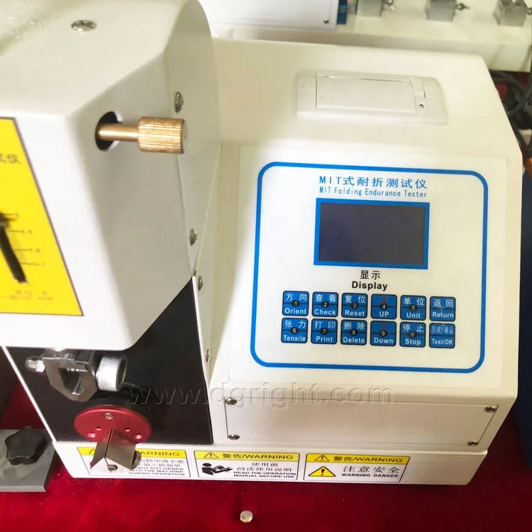 ASTM D2176 Paper MIT Folding Endurance Tester - Large LCD Display
