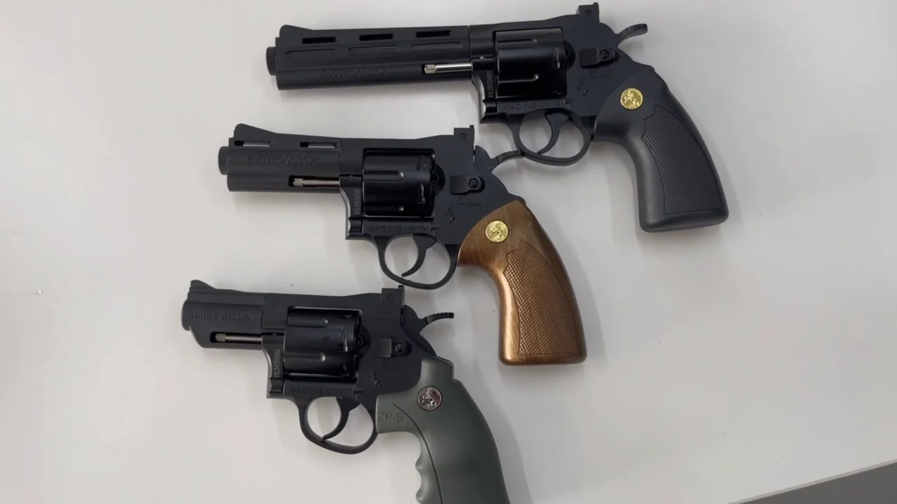 Metal Zp5 Revolver Shell Ejecting Soft Bullet Pistol Gun Toy Alloy ...