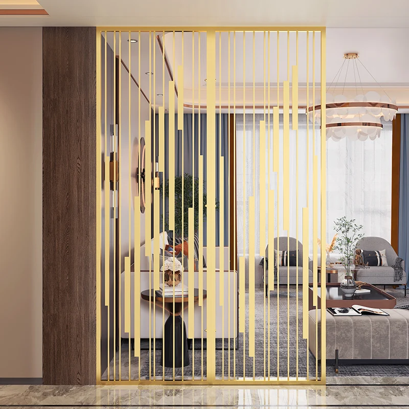 Simple Luxury Gold Home Furniture Screen Partitions Metal Partition ...