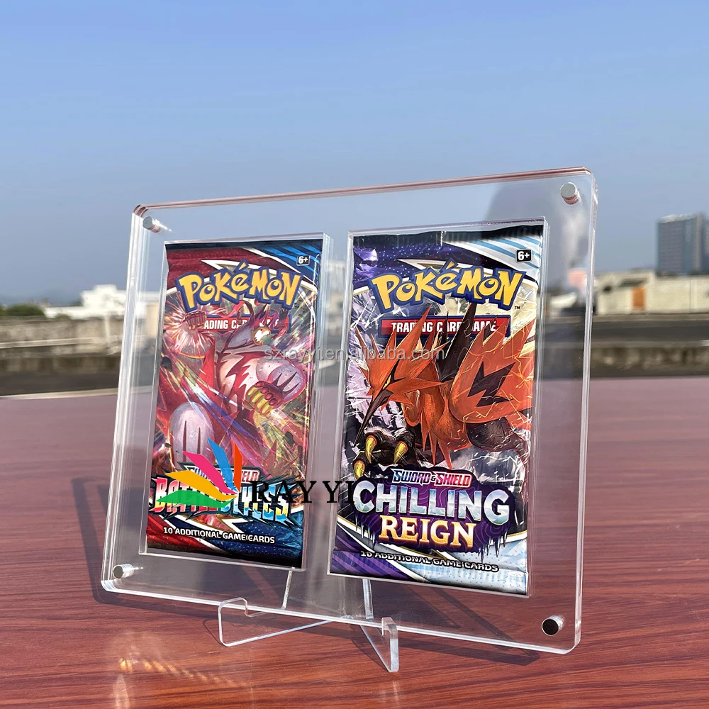 RAY YI Acrylic Pokemon Booster Pack Display Case - UV Resistant