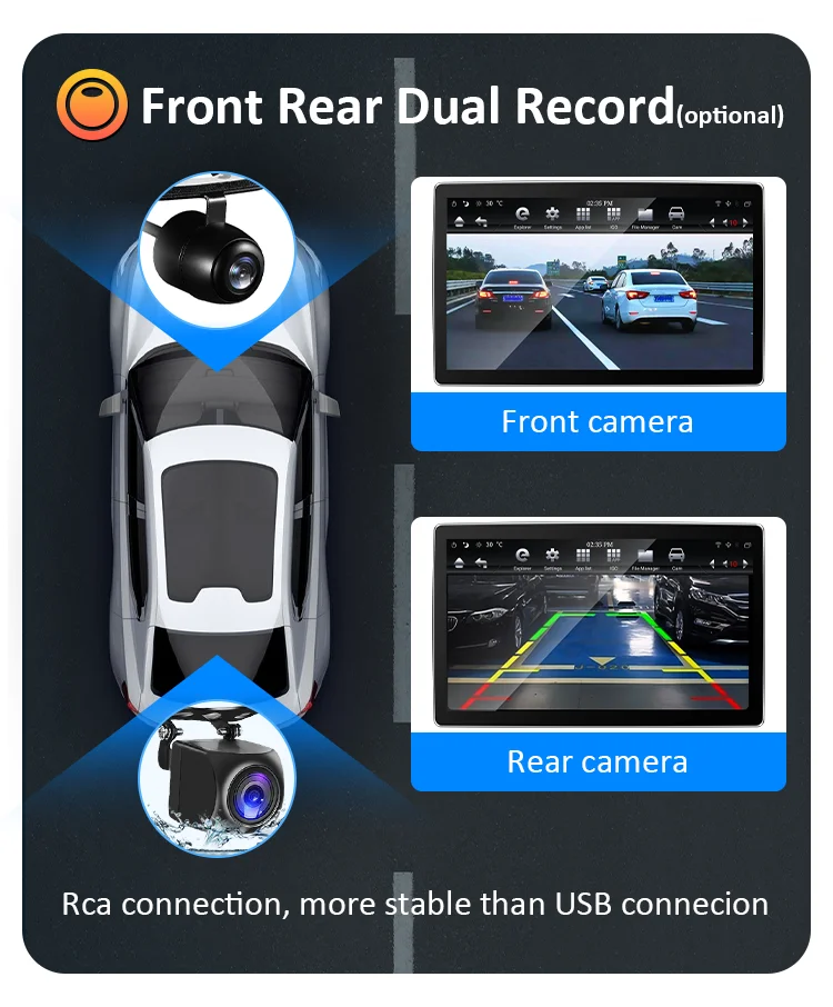 KLYDE 12.8 Inch Autoradio Stereo Video Player Automatic Rotating ...