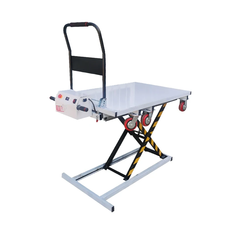 Self-loading Portable 300kg 1000mm Lifting Tables Electric Scissor Lift ...