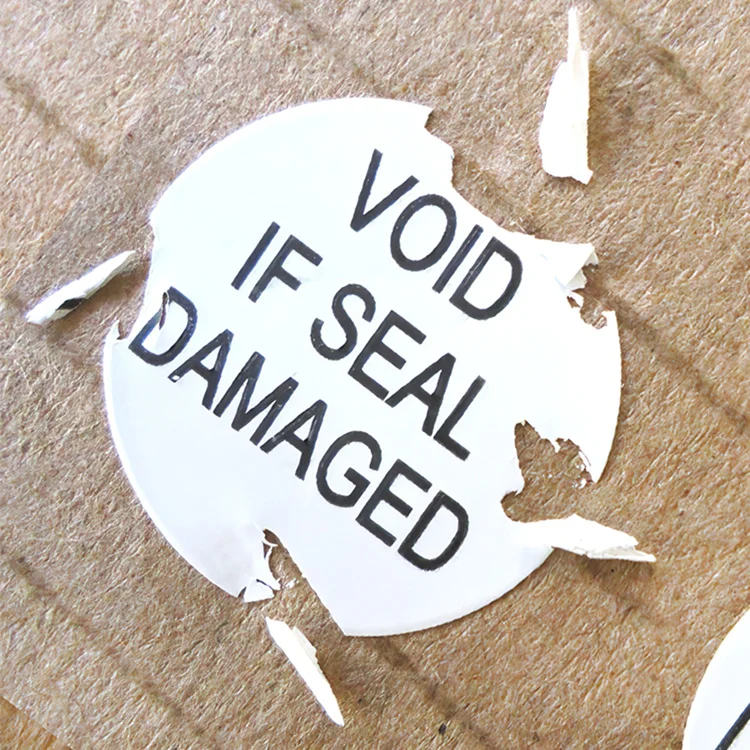 China Factory Custom Eggshell Destructive Paper Stickers Security ...