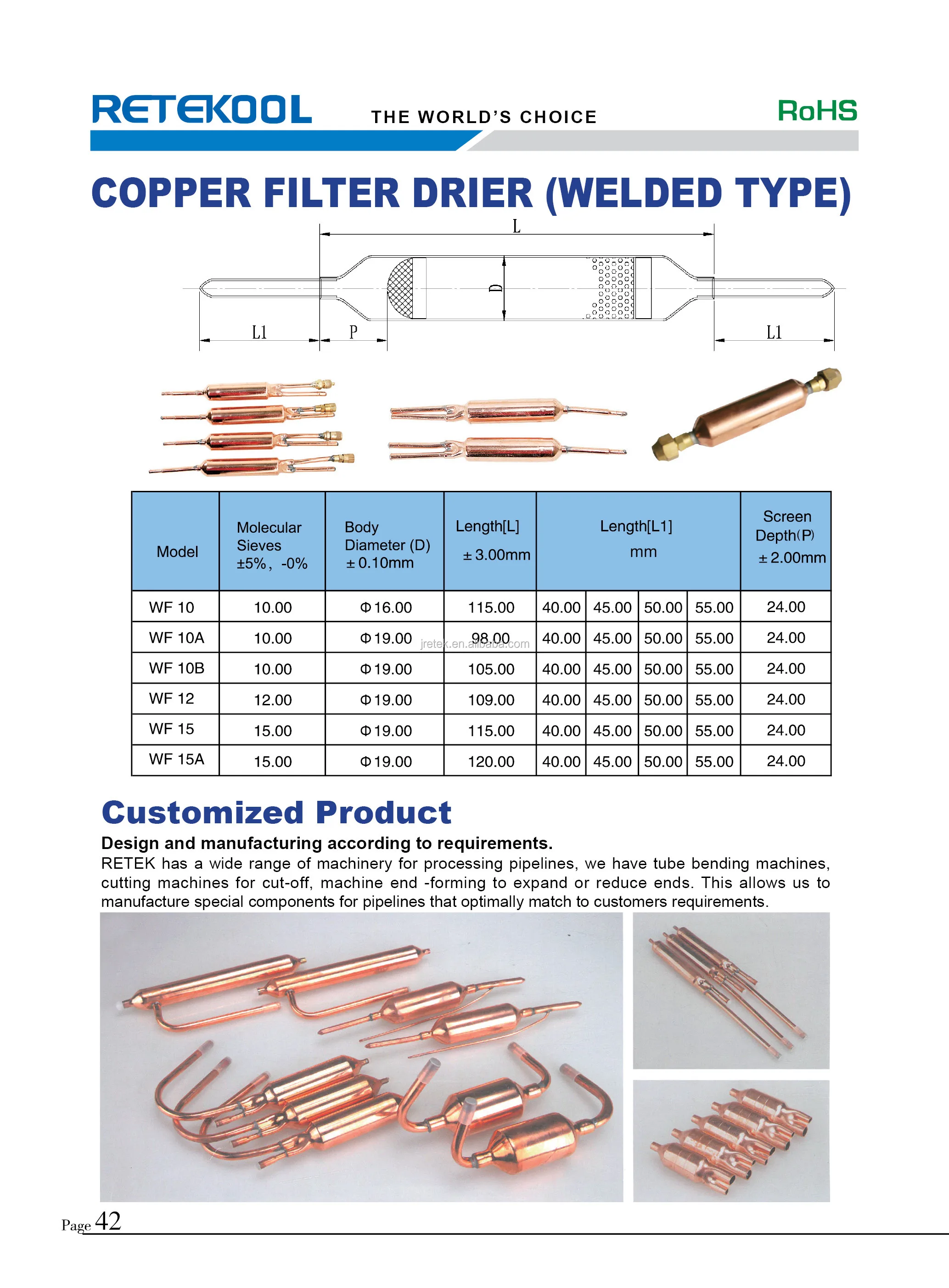 Refrigerator Copper Filter Dryer Copper Filter Drier| Alibaba.com
