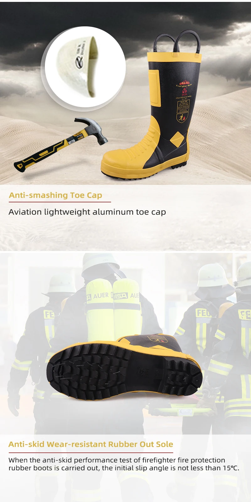 Botas De Seguridad Para Bombero,Botas Protectoras Especiales Para ...