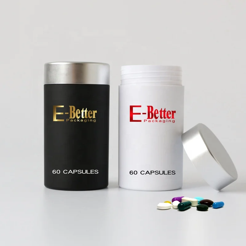 32oz Black Soft Touch Supplement Bottles Jar Container For Powder ...