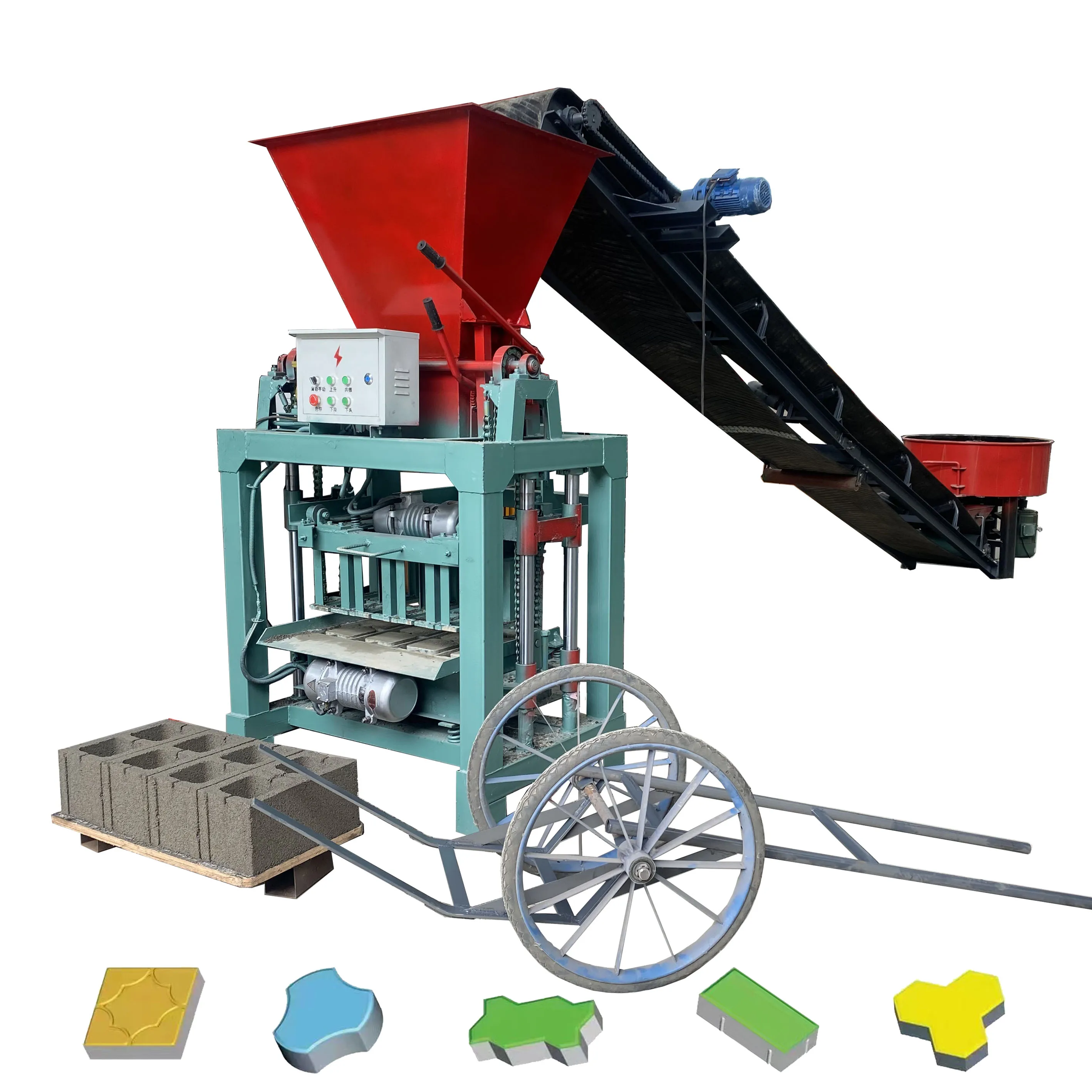 4-35D New Industrial Semi-Automatic Brick Making Machine Chain Lifting ...