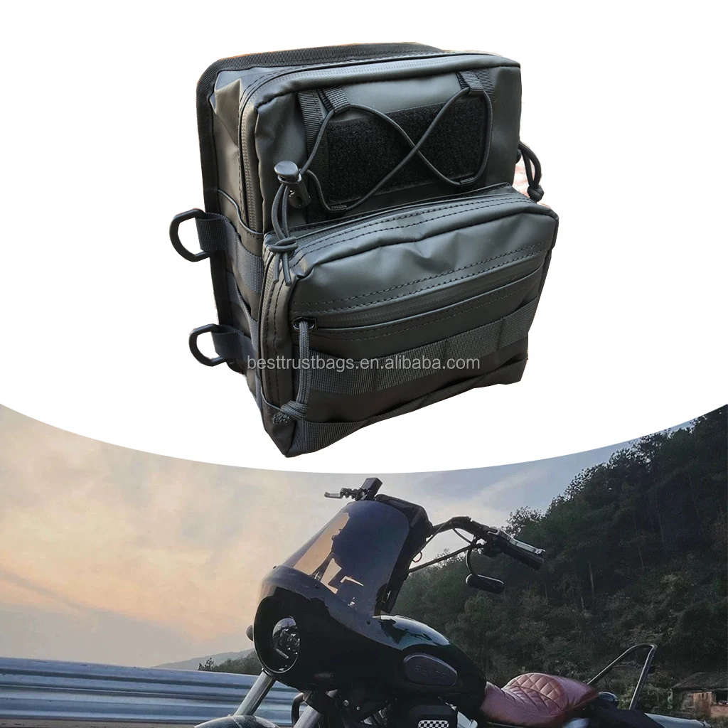 Tarpaulin 500D PVC Molle System Waterproof Handlebar Bag