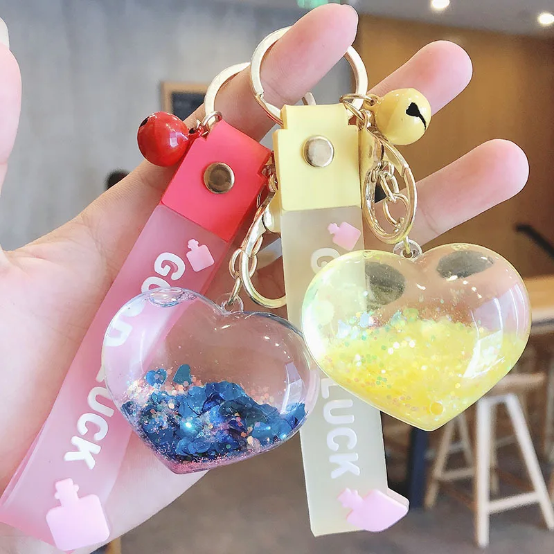 Hot Selling Decorate Cartoon Cute Heart Keychain Pendant Clear ...