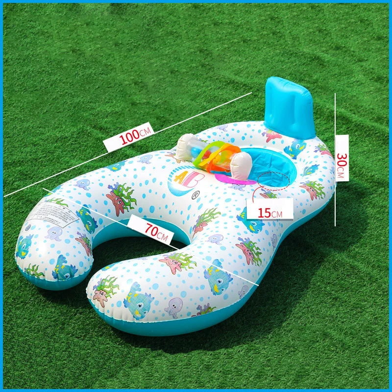 New Mother And Baby Parent-child Double Swim Ring Thickened Inflatable ...