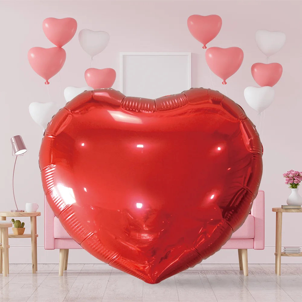 Factory 70 Inch Red Heart Helium Balloons Happy Anniversary Balloon ...