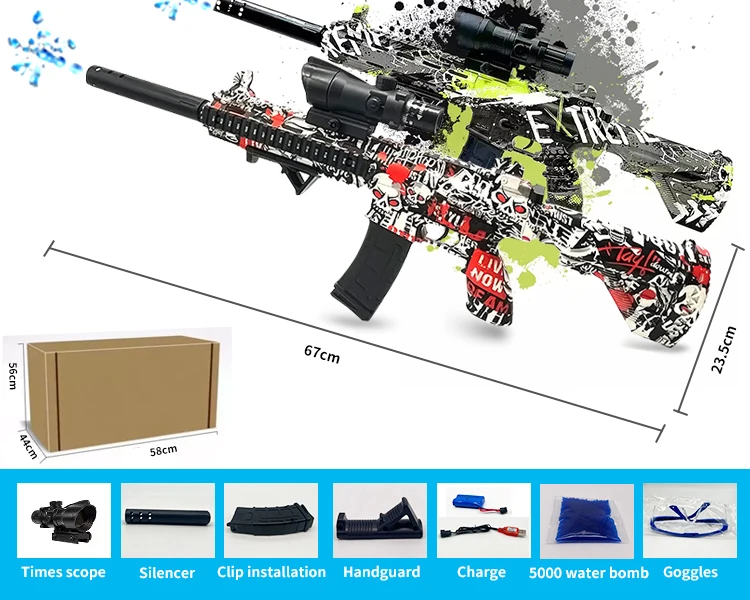 Large Pistola M416 Water Gel Ball Blaster Gun Outdoor Toy Gel Ammo ...