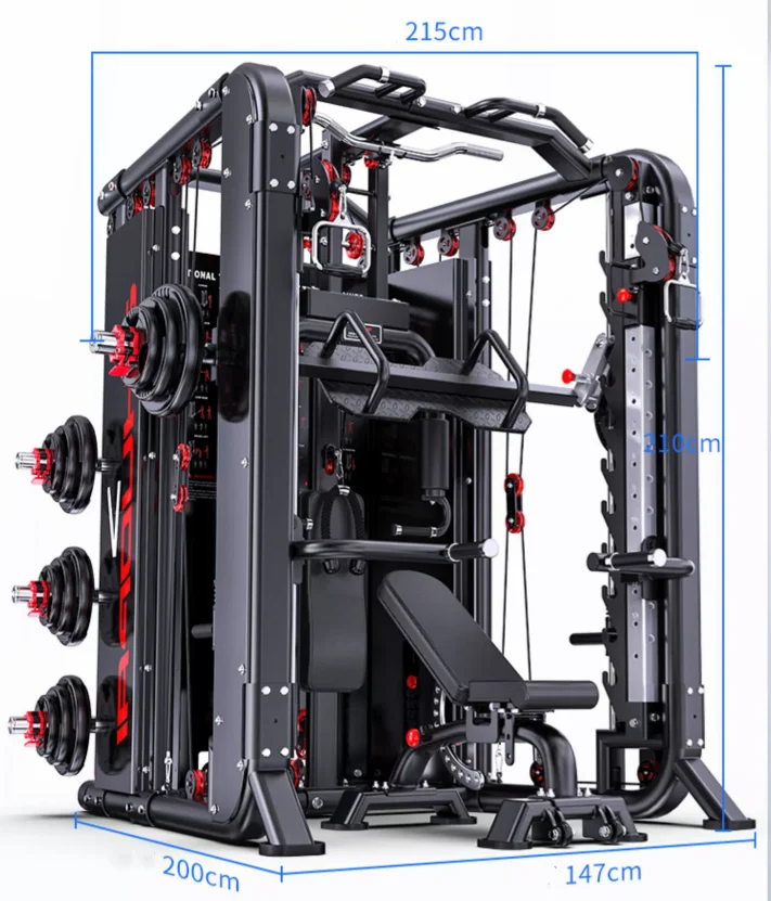 Multi-Functional Comprehensive Training Gym Smith Machine Unisex Squat ...