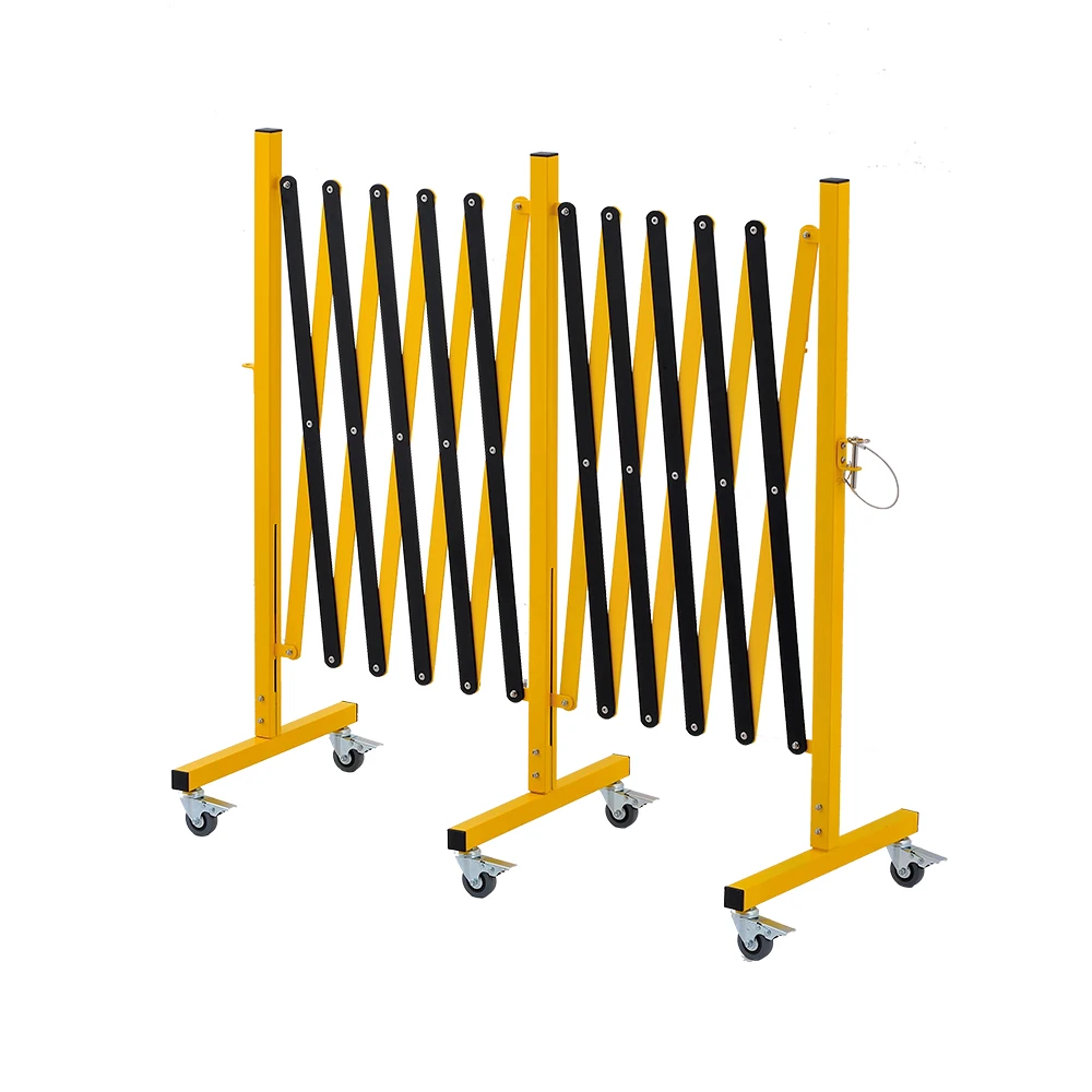 500cm Crowd Control Movable Folding Steel Fence Barrier Accordion ...