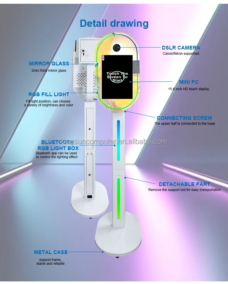 15.6 Inch Touch Screen DSLR Photo Booth - Perfect for Events
