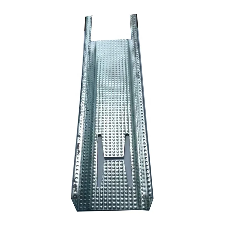 System metal stud track for ceiling and gypsum drywall partition ...