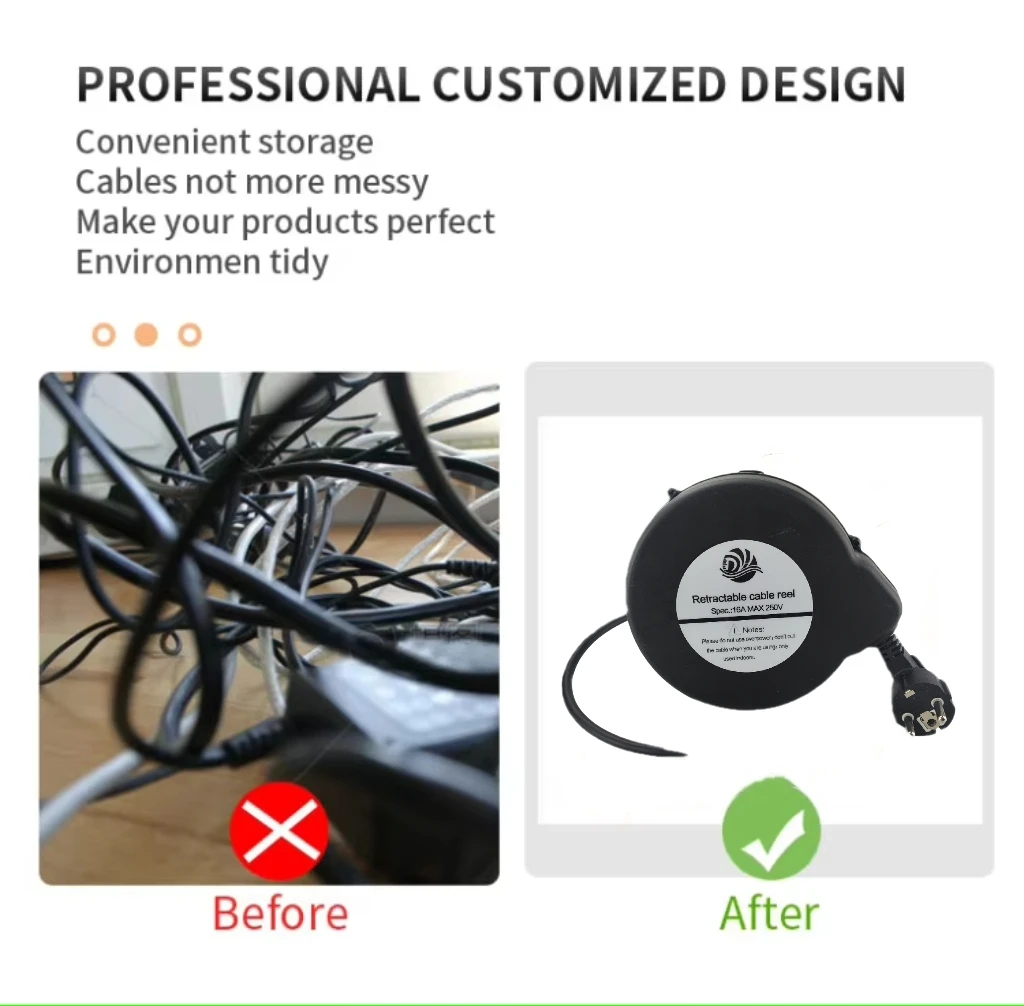 Network Cable Reel Auto Rewind - 50000 Retracting Life