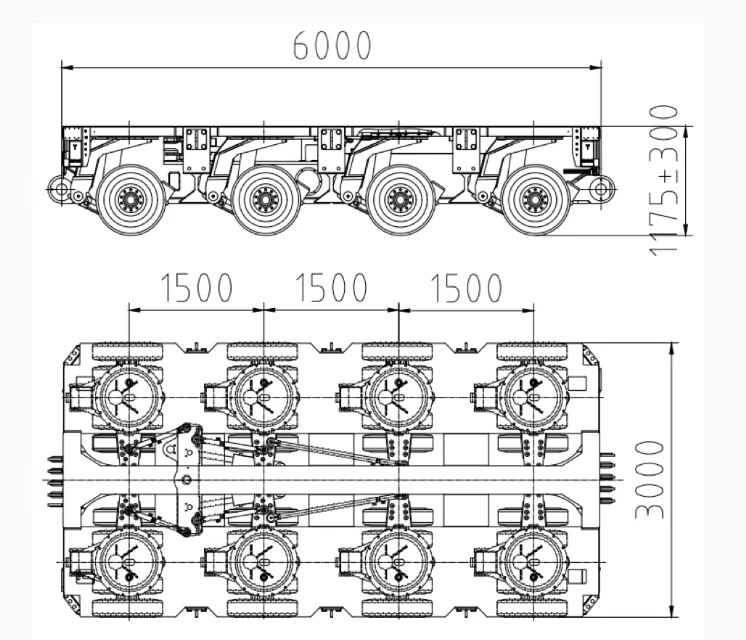 SPMT Heavy Transport - Benchi Lowbed Trailers for Large Cargo