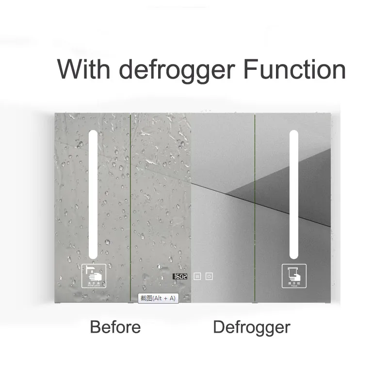 3 Doors Large Size Led Lighted Medicine Cabinet - Buy Led Mirror ...