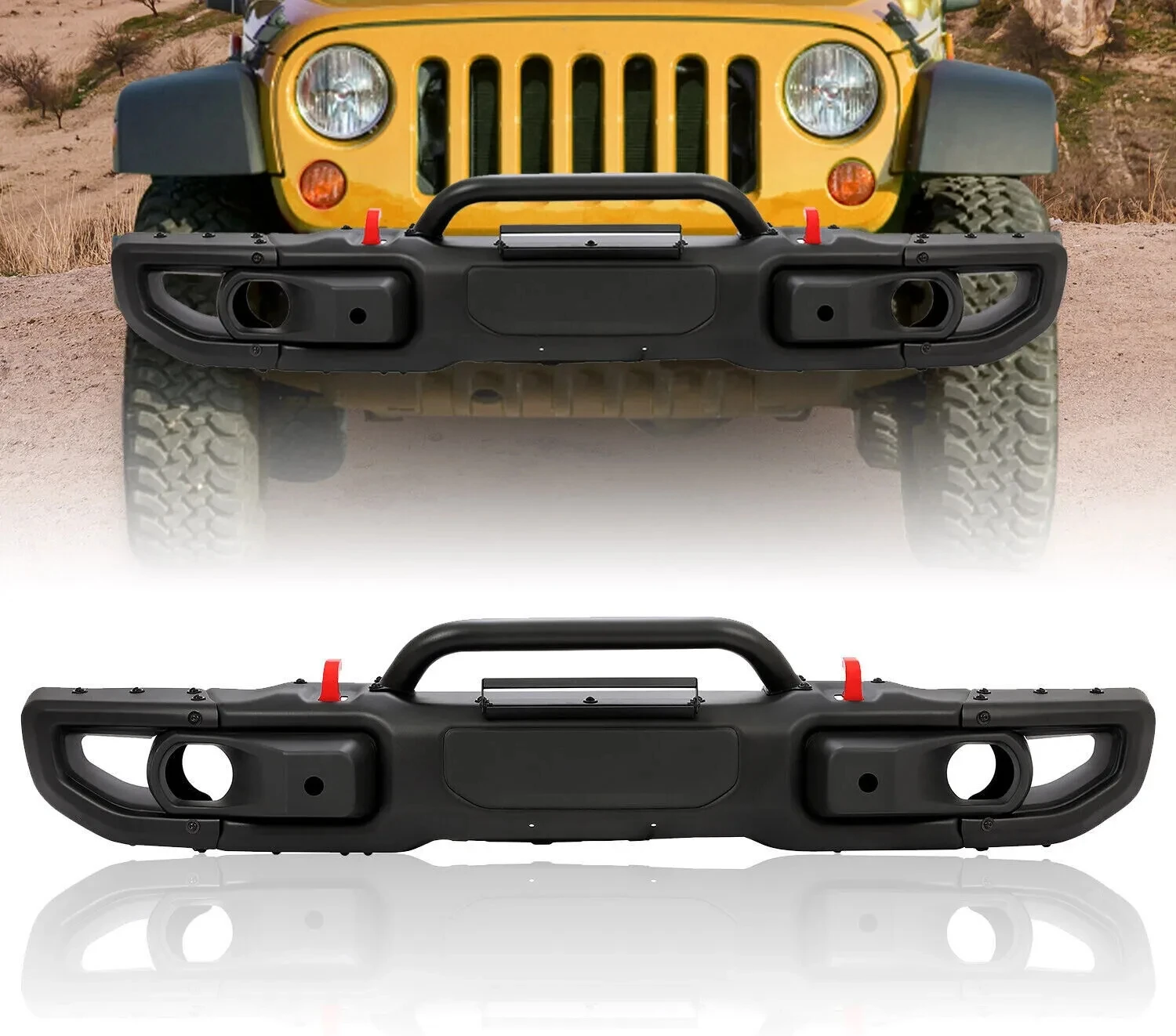 Custom Jeep Wrangler Jk 2007-2017 Jl Car Bumper Aluminum Protective ...