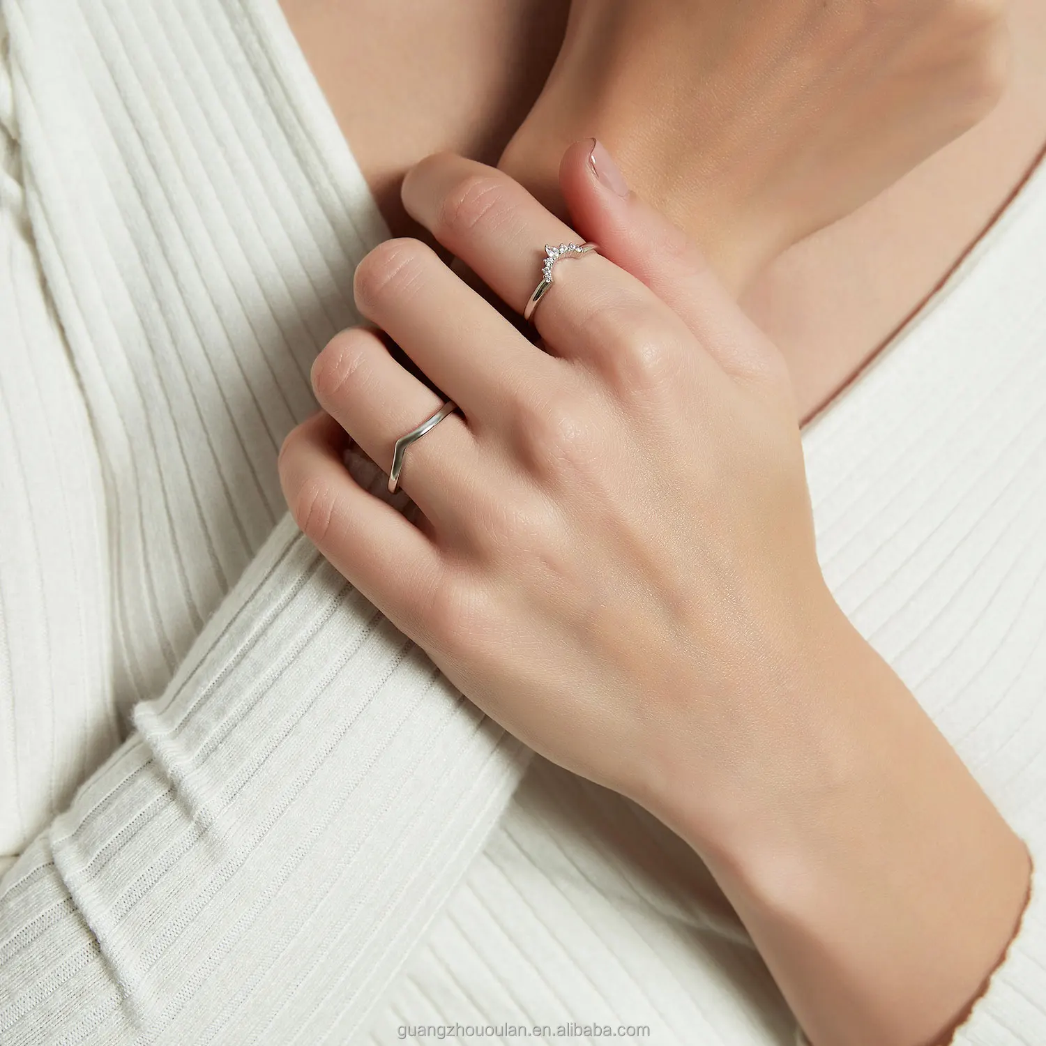 Somen 14K Gold Plated Copper Ring Women Pear Shaped CZ Cubic Zirconia ...