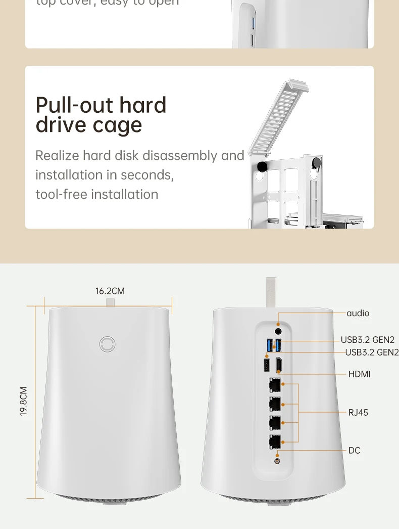 2-bay NAS AMD Athlon 300U - Private Cloud & Firewall Router