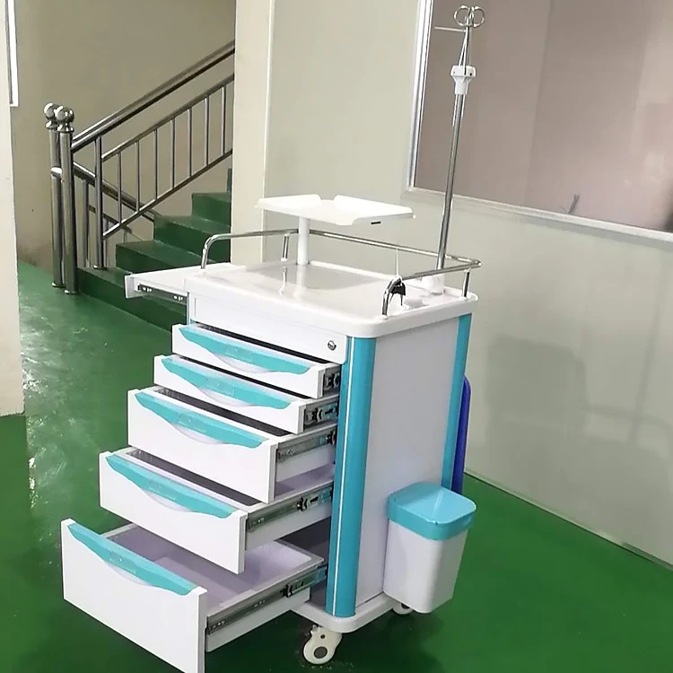 Emergency Cart Stainless Steel Medical Trolley ABS with Plastic and ...