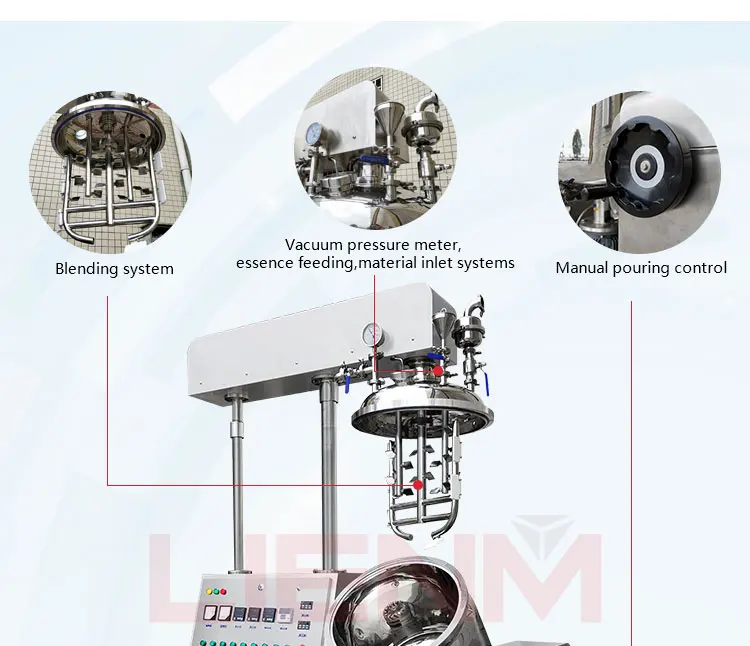 Oem Automatic Cosmetics Production Line Cream Homogenizing Mixers ...