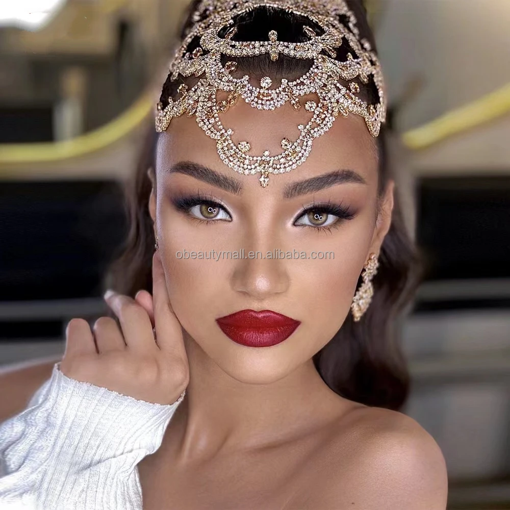 Obetti Oh0044 Luxury Princess Queen Pageant Rhinestone Crystal Headband ...