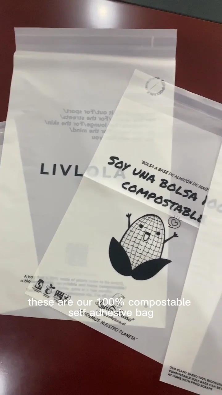Viral Videos & Demos On 100% Compostable self-adhesive bag for garments ...