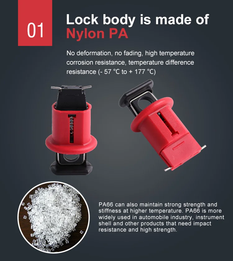 Pis Mini Circuit Breaker Lockout Pin In Standard Mcb Lock Off For ...