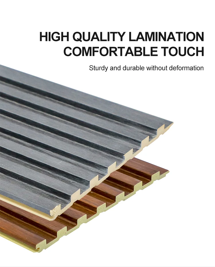 Termite-proof Fluted Grille Wooden Grain Wpc Wall Panel Board - Buy Wpc ...