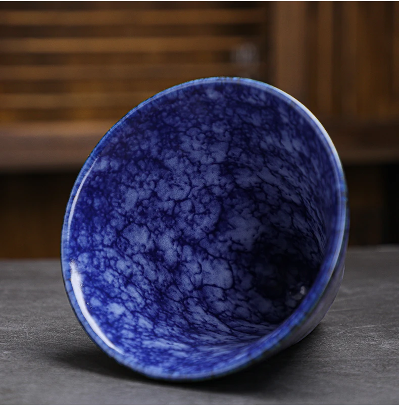 150ml Creative Japanese Pottery Tea Cups With Square Tray Funnel Cone ...