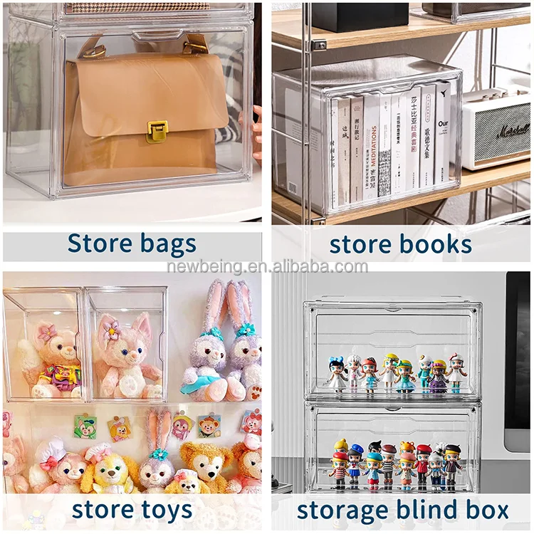 Acrylic Handbag Display Box - Clear, Magnetic, Customizable