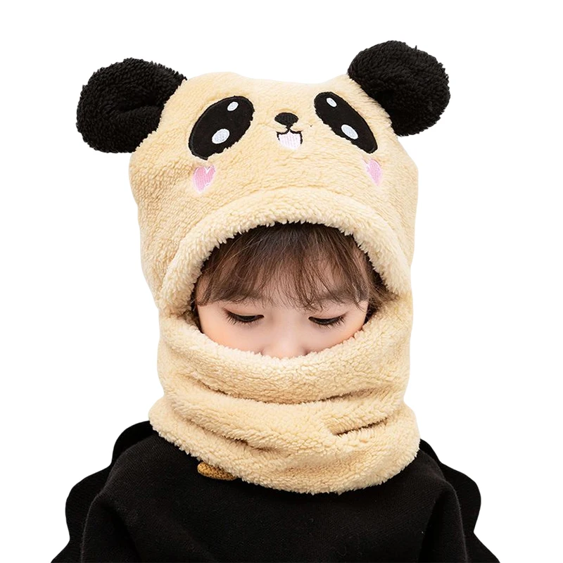 Factory Direct Plus Velvet Hat Scarf Protection Hat Cute Cartoon Lamb ...