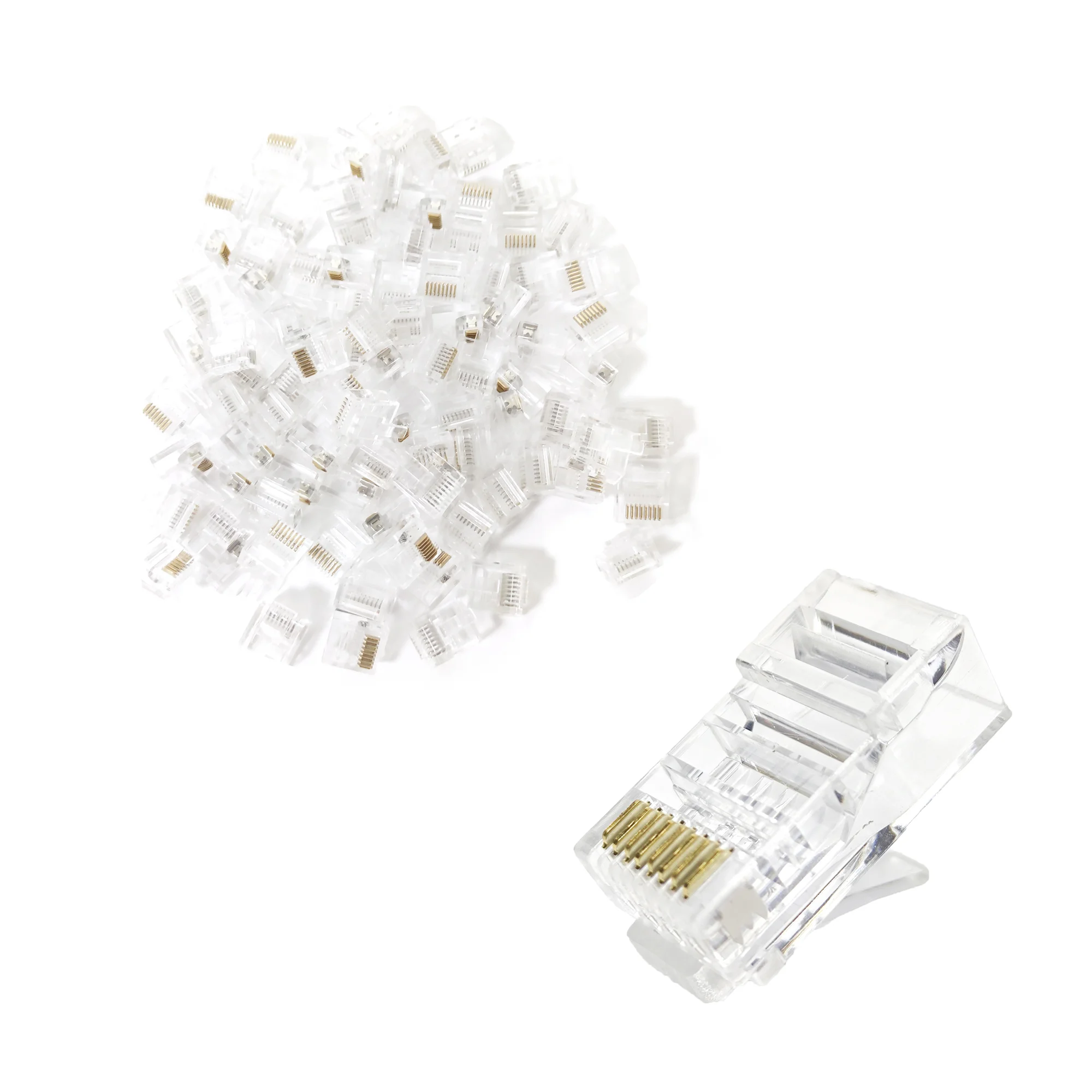 Lan Network 8 Pins Rj 45 Connector Conector Plug Machine 8p8c Pass ...