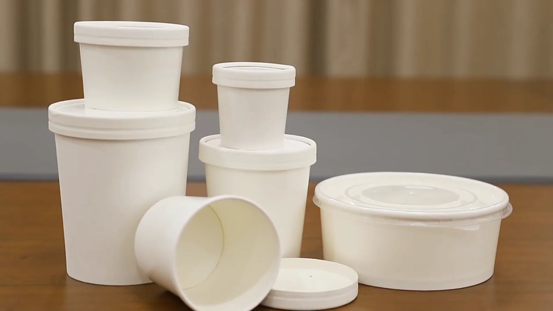 Custom Printed Personal Logo Disposable Cups Paper Cups For Ice Cream ...