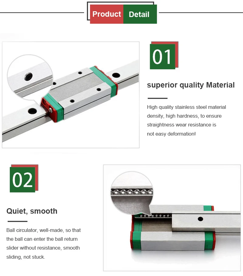 Linear Guide Guideway Motion Rail Slide Block Bearing Guias Lineales Rodamiento Lineal Linear ...