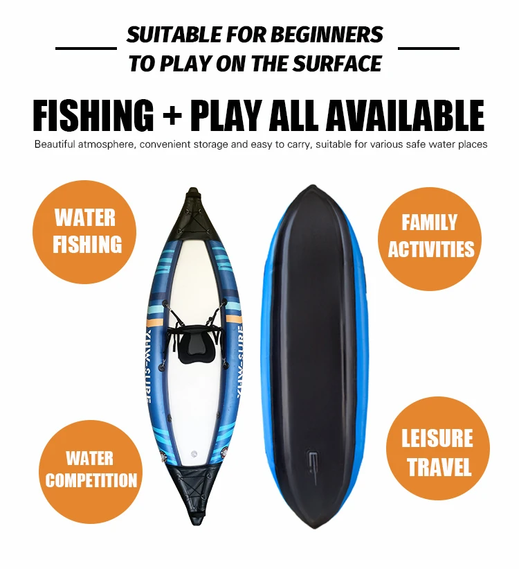 Single Or Double Person Inflatable Kayak Of Rowing Boat 2 Man ...