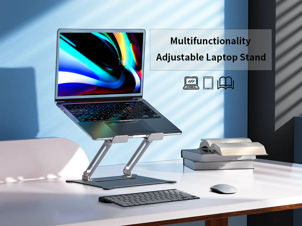 New Laptop Stand Monitor Stand Adjustable Premium Laptop Pc Silver ...